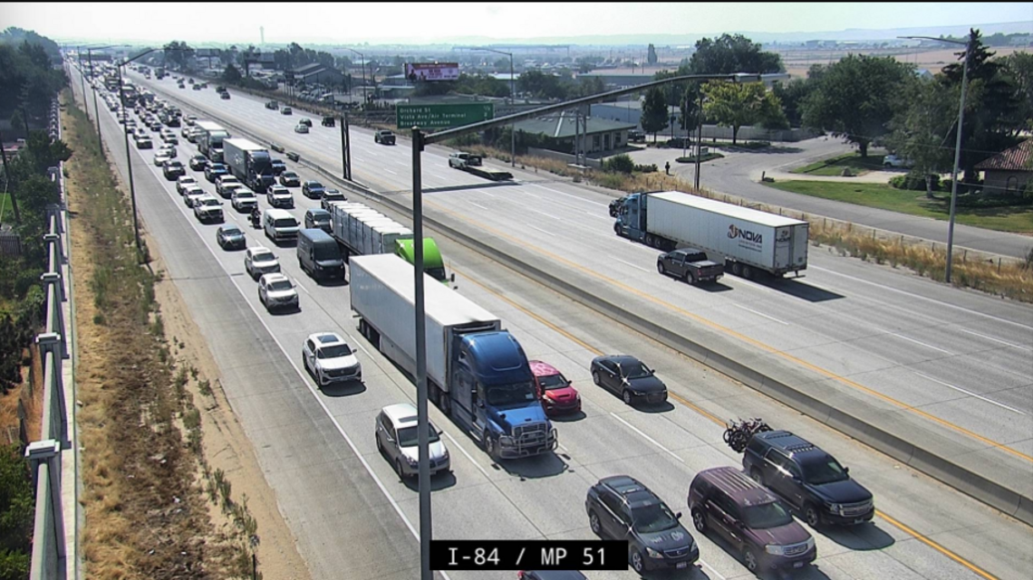 Westbound Interstate 84 crash slows traffic in Boise, Idaho | Idaho ...
